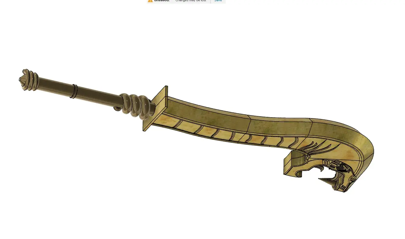 Free Cosplay STL Download - Serpent-God's Curved Sword Elden Ringby ...