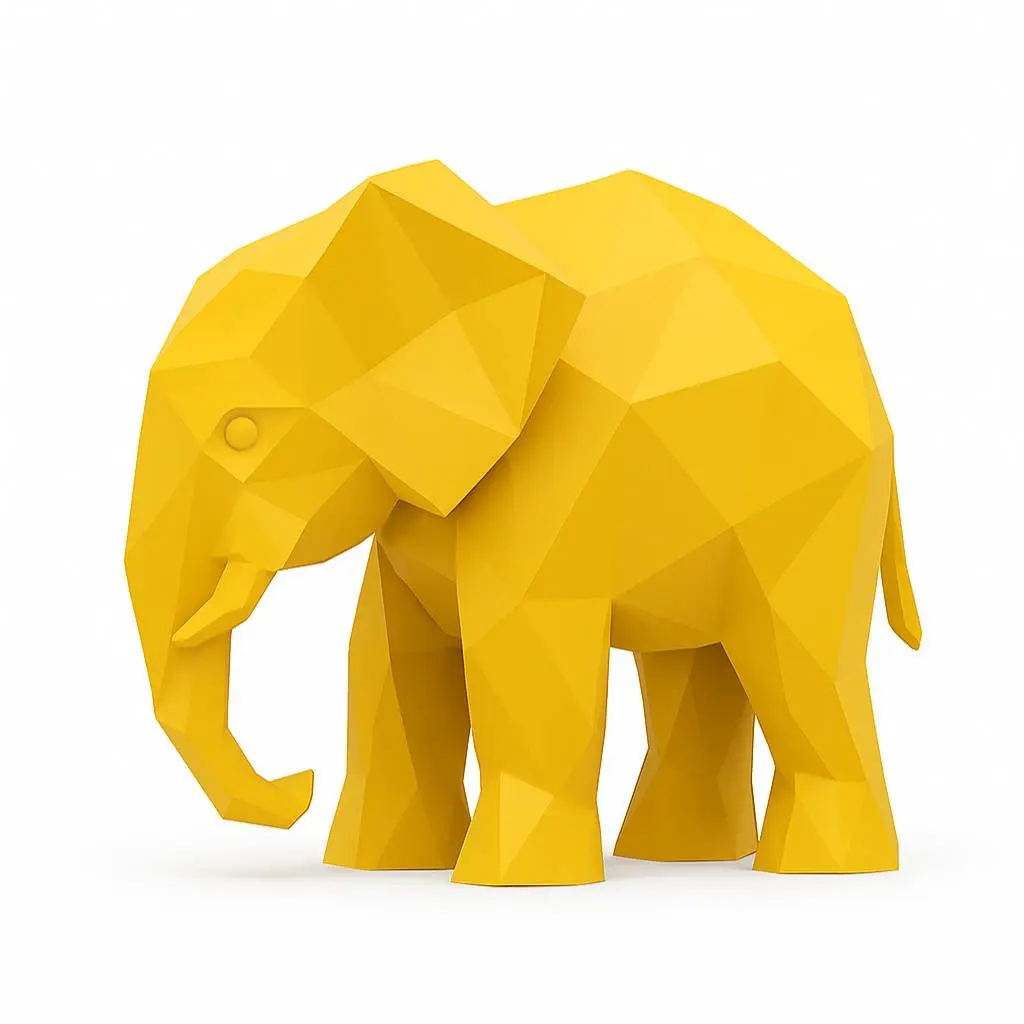 3D Printer Files | 3MF File | Geometrical elephant 3d printable figure ...