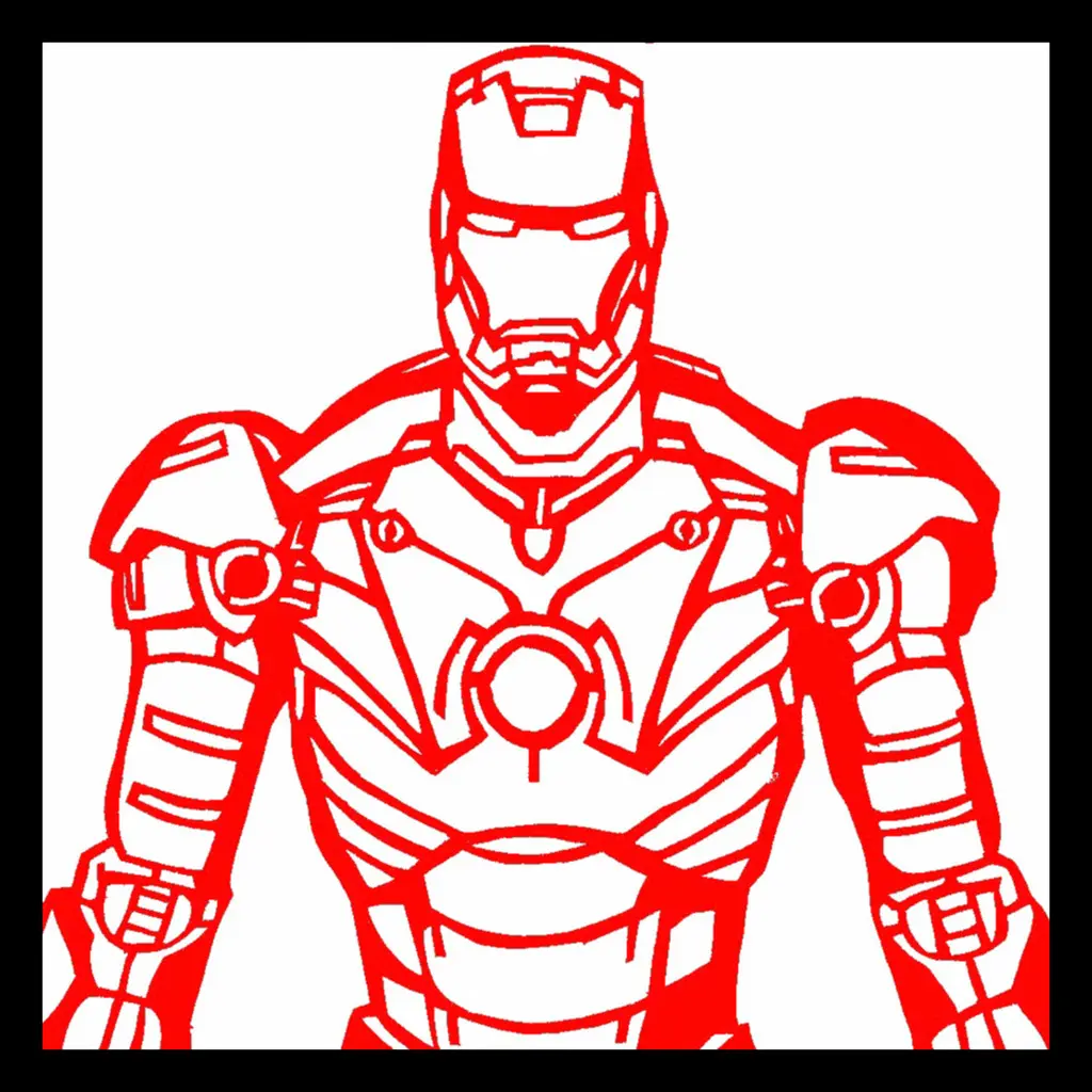 Free Characters & Creatures STL Download - Iron Man stencil 7by SMT_M 🦊