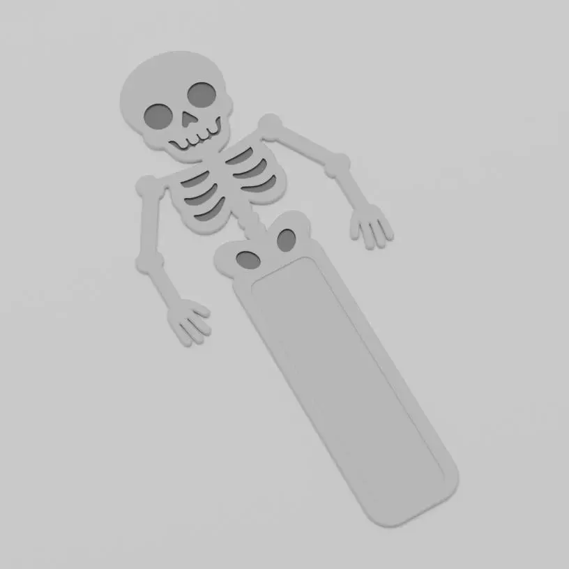 3D Printer Files | 3MF File | Skeleton Bookmark – Spooky & Simple ...