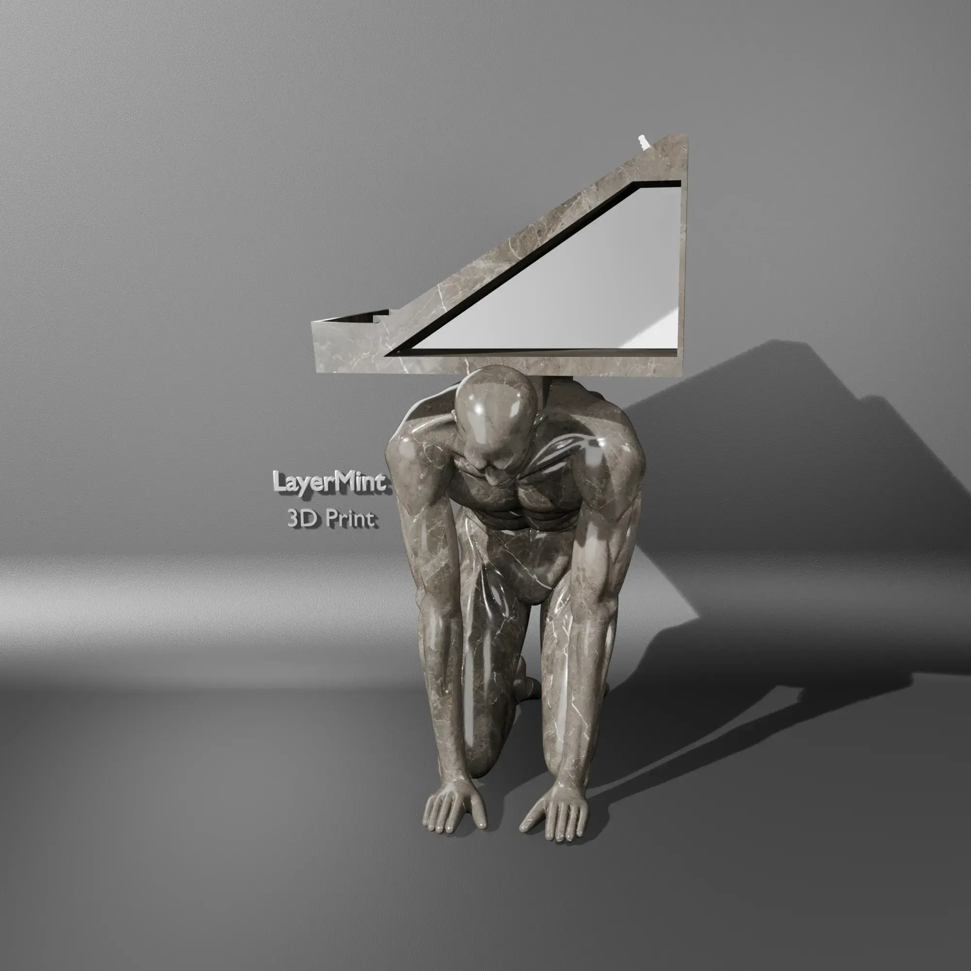 Other STL Download - Kneeling Human Organizer – Artistic Statue Desk ...