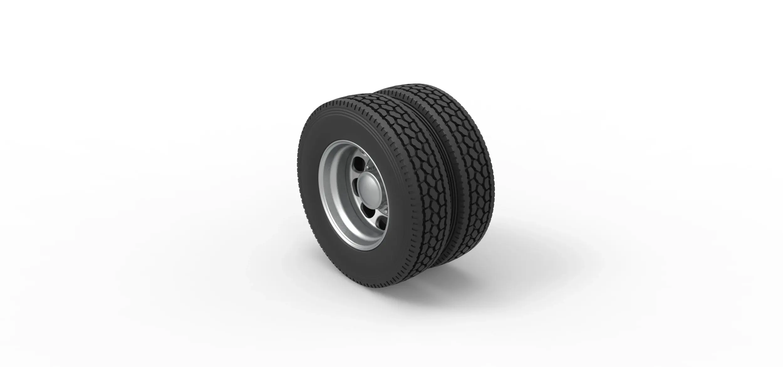 Vehicles & Machinery STL Download - Rear custom wheel of semi truck V4 ...