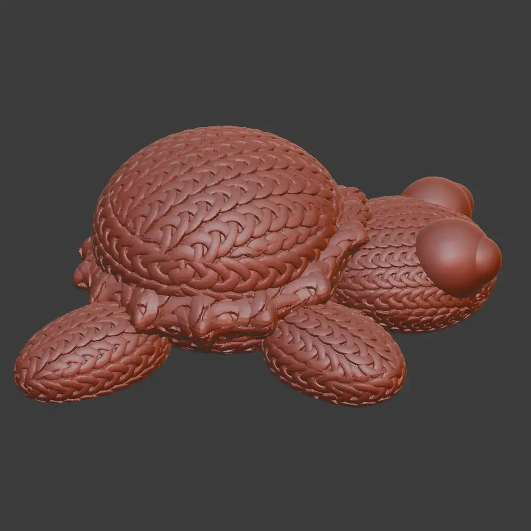 Characters & Creatures STL Download - knitted turtle (cute)by ...
