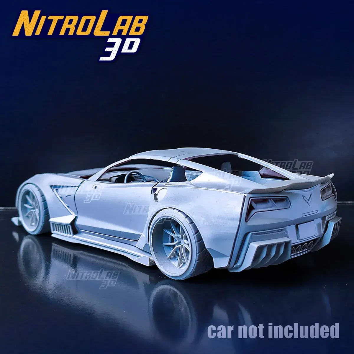Vehicles & Machinery STL Download - Bodykit for Corvette C7 Revell 2014 ...