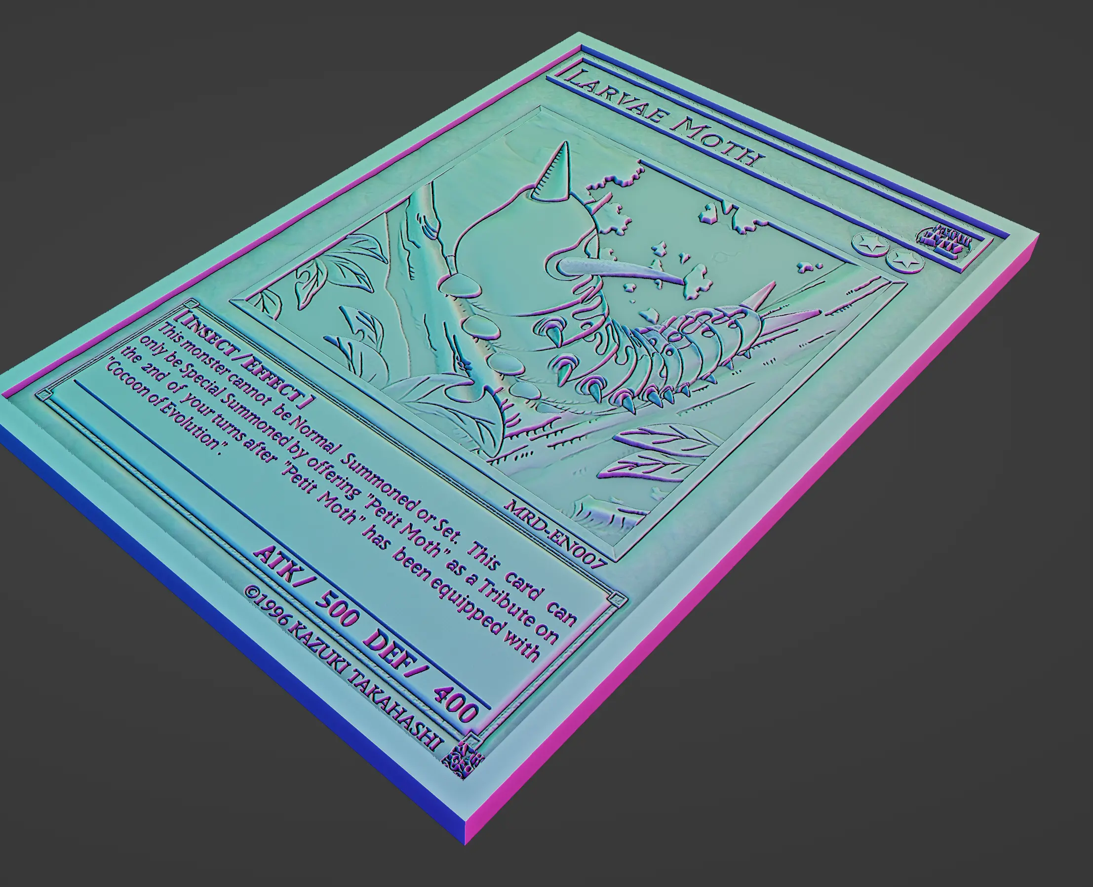 Board Games & Card Games STL Download - larvae moth - yugiohby Wsonuchiha3D