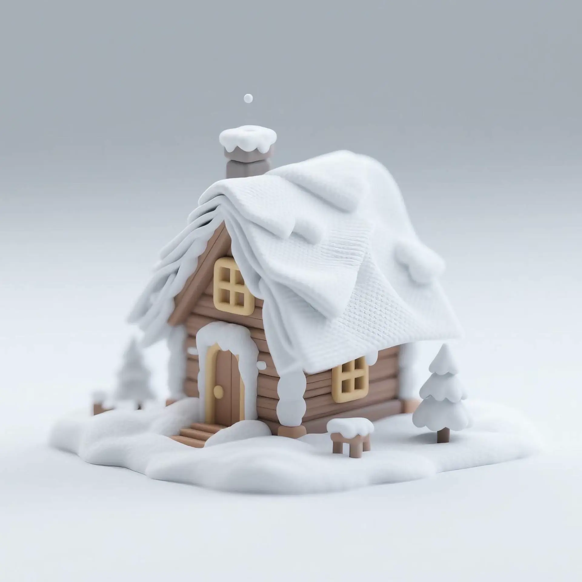 Free Home Decorations & Ornaments STL Download - 冬日雪屋by a18yuan