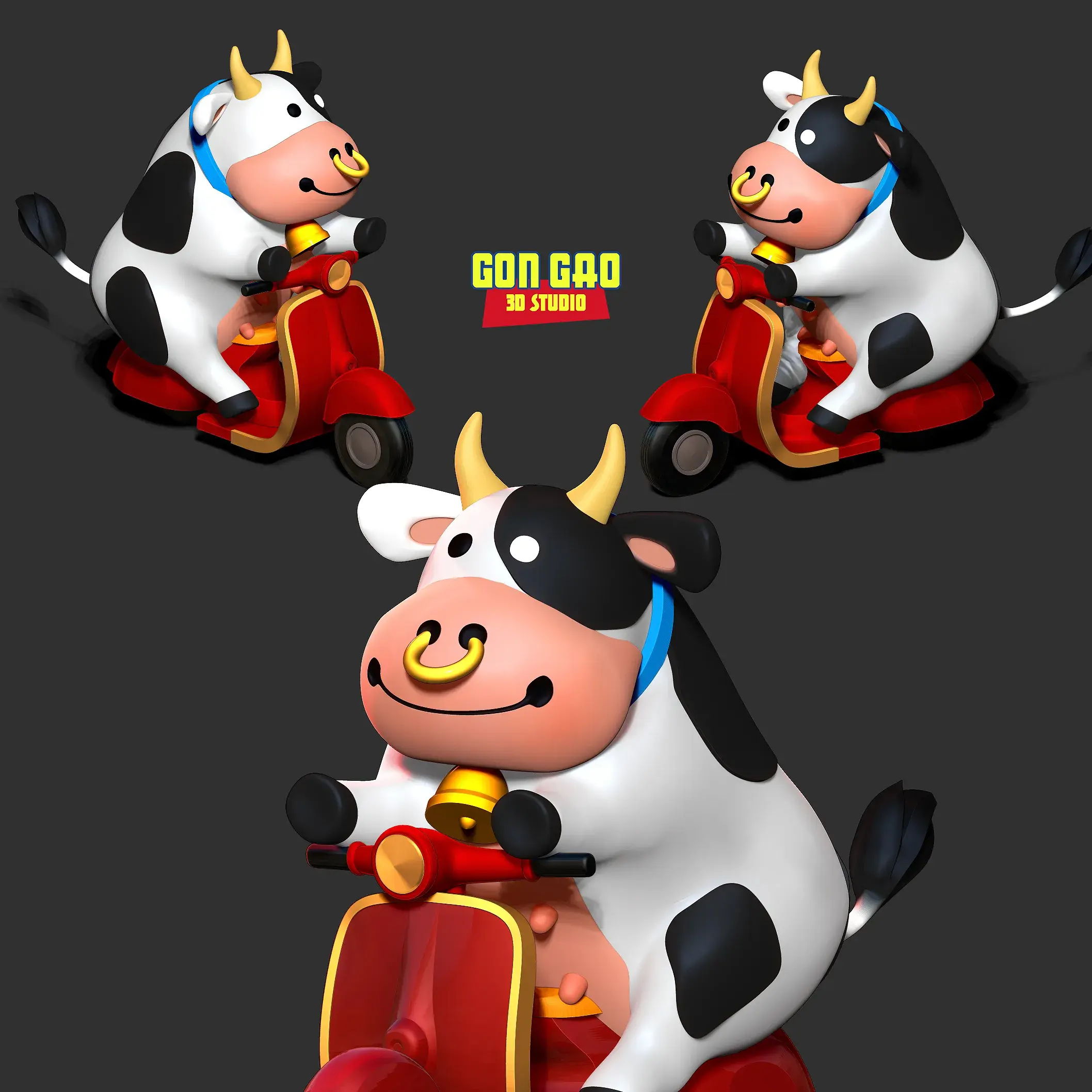 Digital Art STL Download - Moo Moo - Mario Kart Worldby nlsinh
