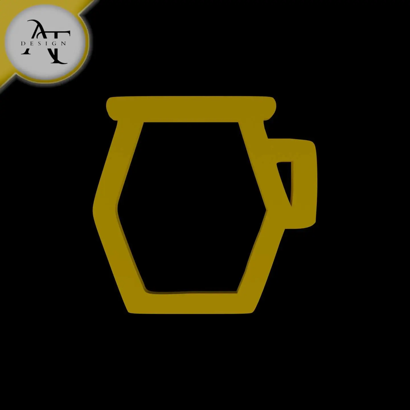 Free Digital Art STL Download - Simple Coffee Cup Symbol - 2D Artby AT ...