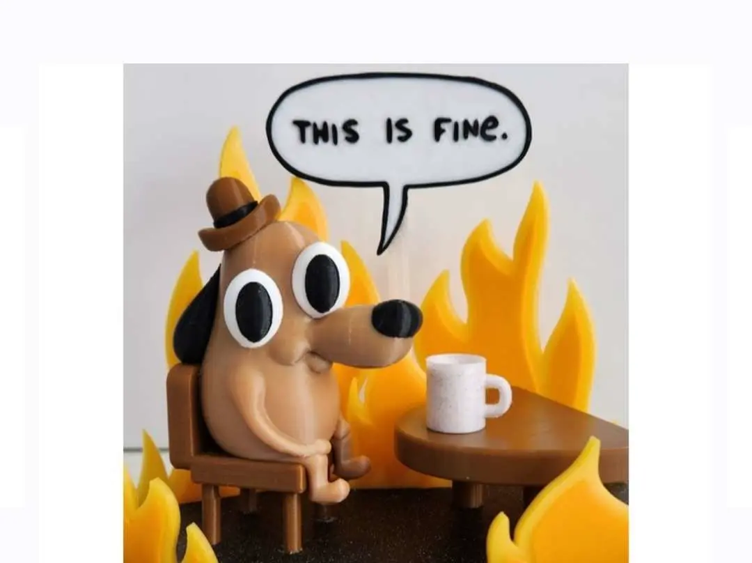 Free Other STL Download - Dog in fire with Coffeeby MjD