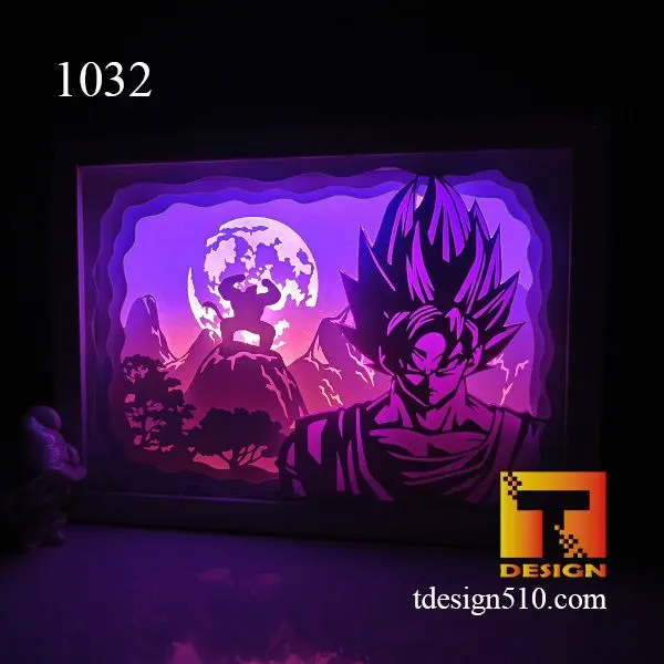 Home Decorations & Ornaments STL Download - dragon ball lightbox (shadow box)by tecnoculebras