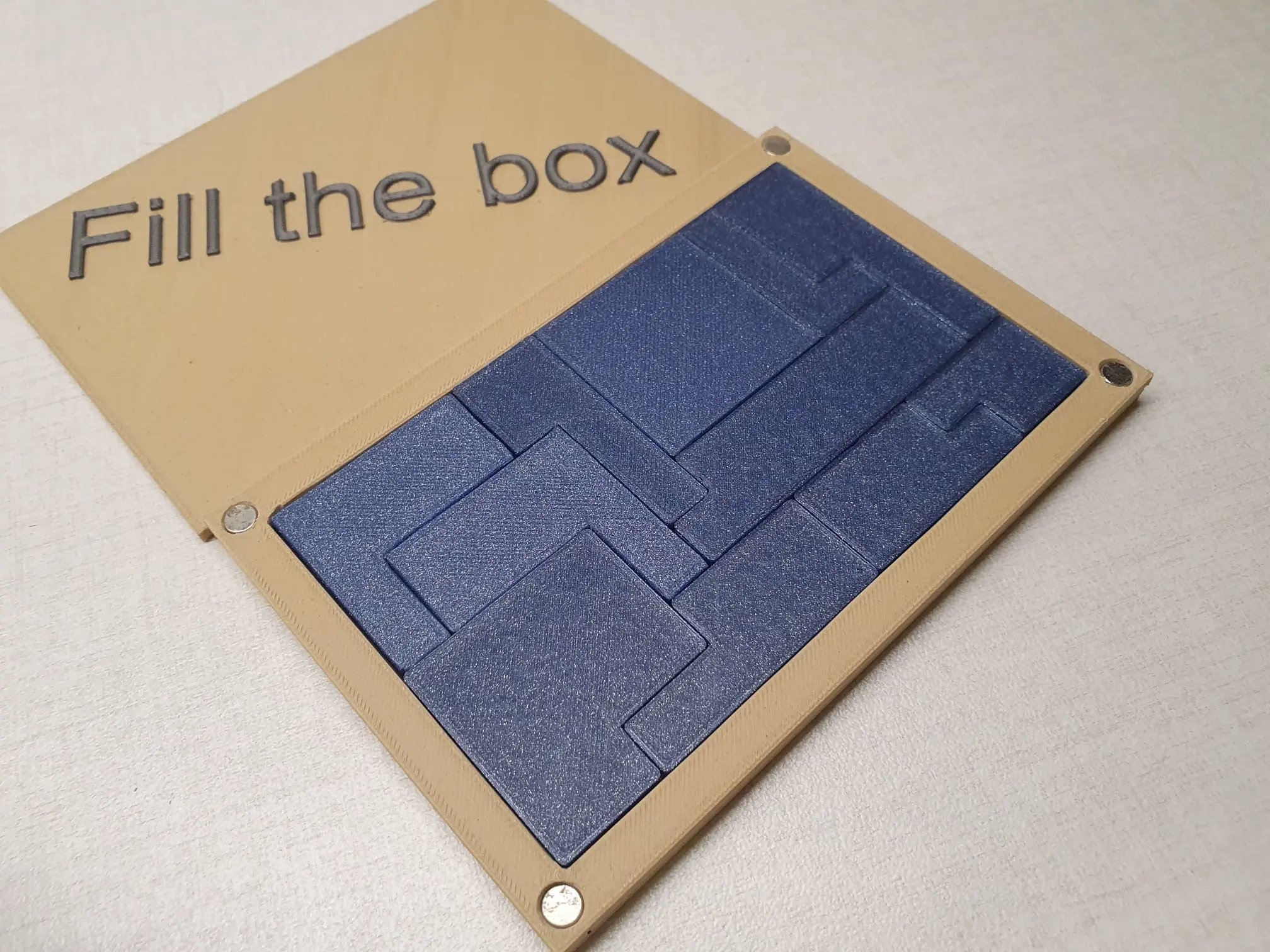 Board Games & Card Games STL Download - Fill the box puzzleby 3D Game Hub