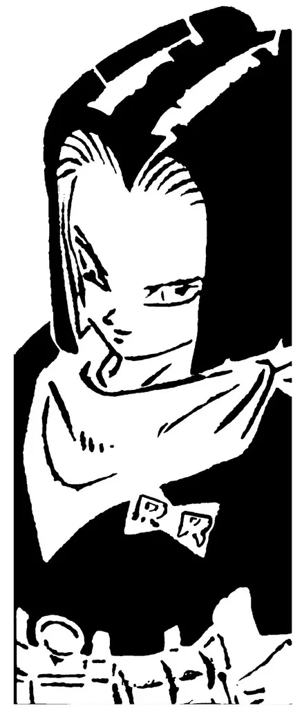 Free Characters & Creatures STL Download - DBZ Android 17 stencilby SMT_M 🦊