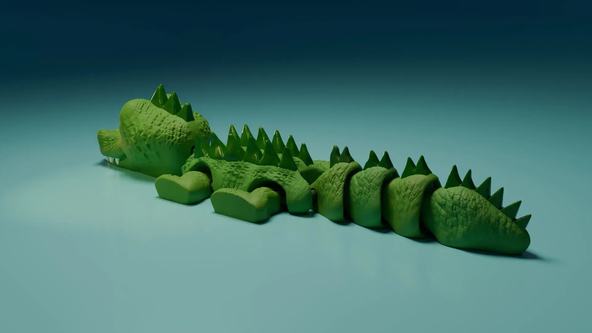 Sculptures & Artworks STL Download - Articulated Croco painted 3mfby ...