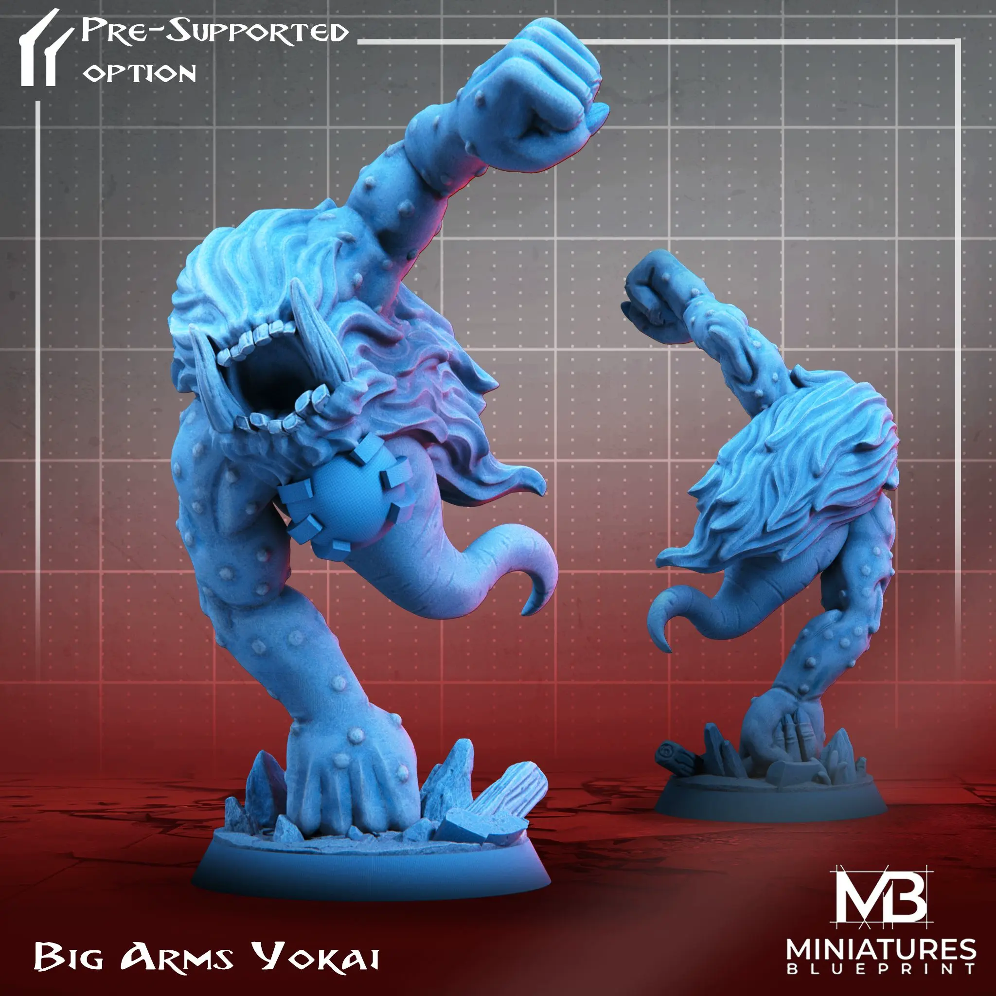 Characters & Creatures STL Descarga - Yokai de brazos grandes ...
