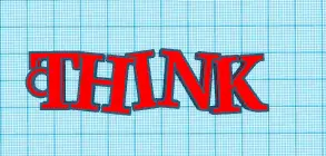 Keychain “think" | 3D models download | Creality Cloud