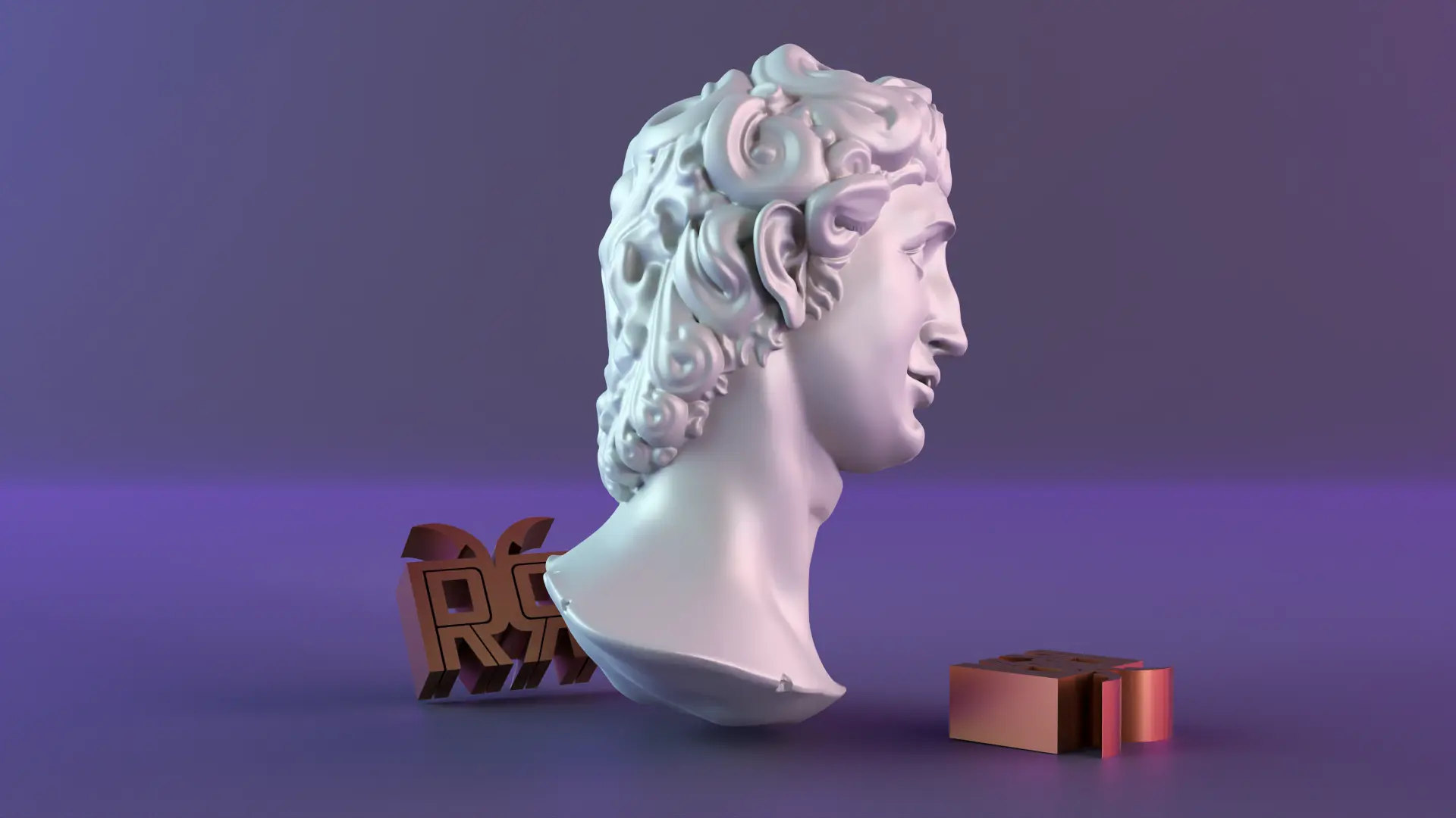Sculptures & Artworks STL Download - HEAD OF DAVIDby rexer_3d