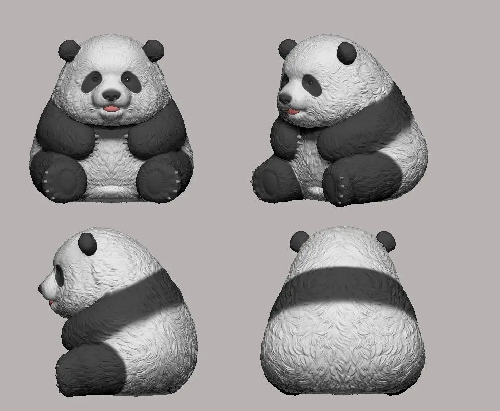 Characters & Creatures STL Download - Realistic pandaby vea