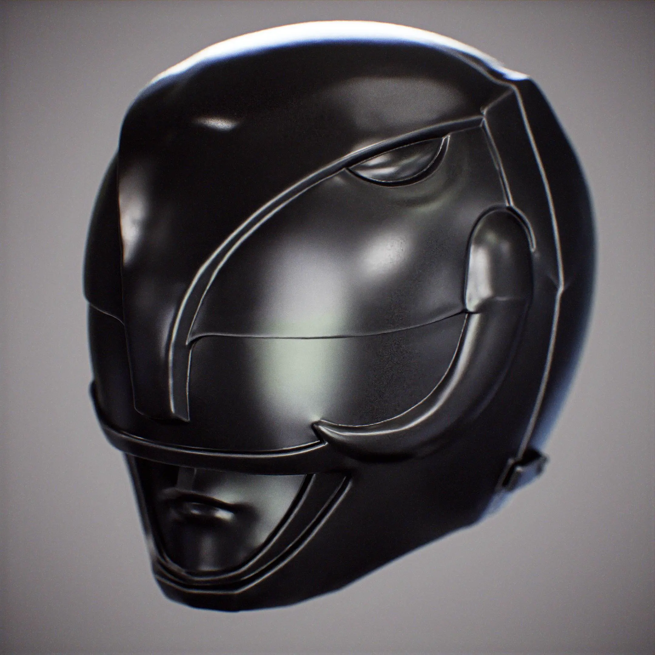 Cosplay STL Download - Black Dino Power Ranger Helmet split in Twoby ...