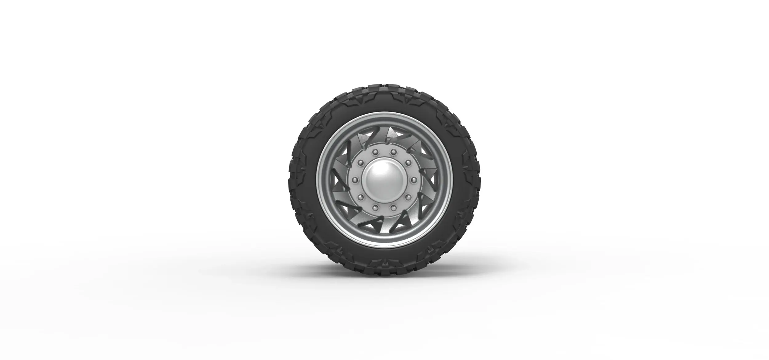 Other STL Download - Rear semi wheel for pickup V7 Scale 1:25by ...