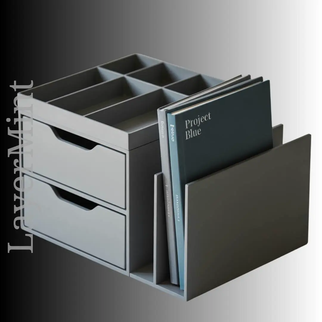 Other STL Download - Large Desk Organizer with 2 Drawers and File ...
