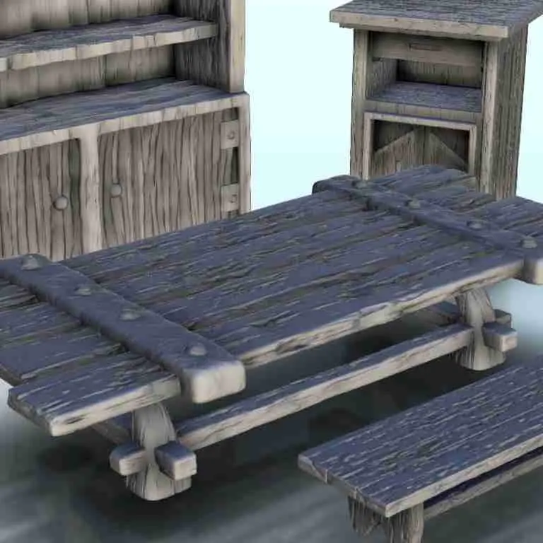 Other STL Download - Wooden interior furniture 5 - miniatures warhammer ...