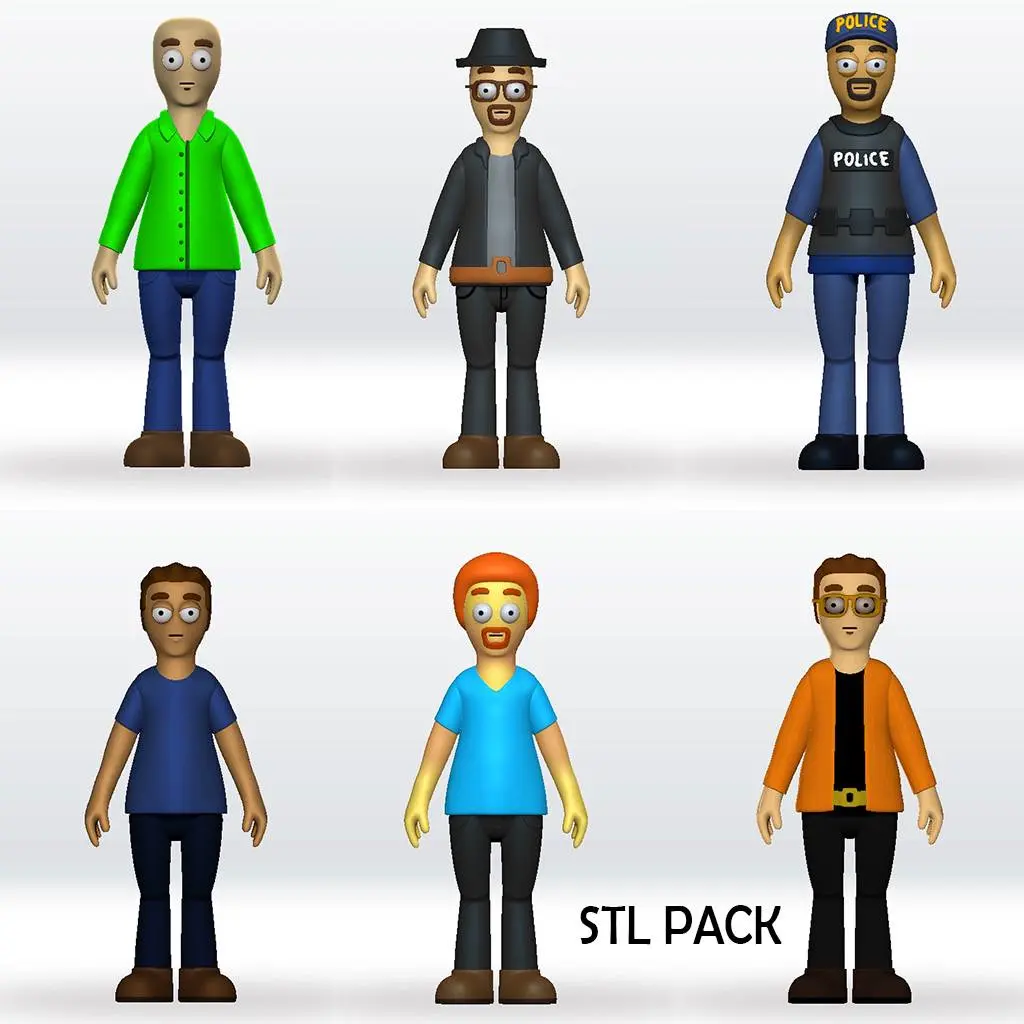 Characters & Creatures STL Download - Pack Schedule 1 game 3D Models ...