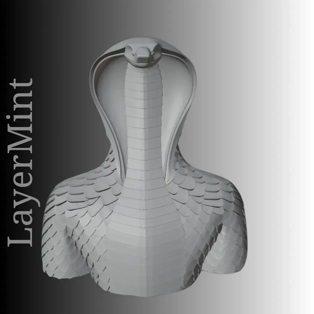 Sculptures & Artworks STL Download - Cobra Bust Statue 3D Model ...