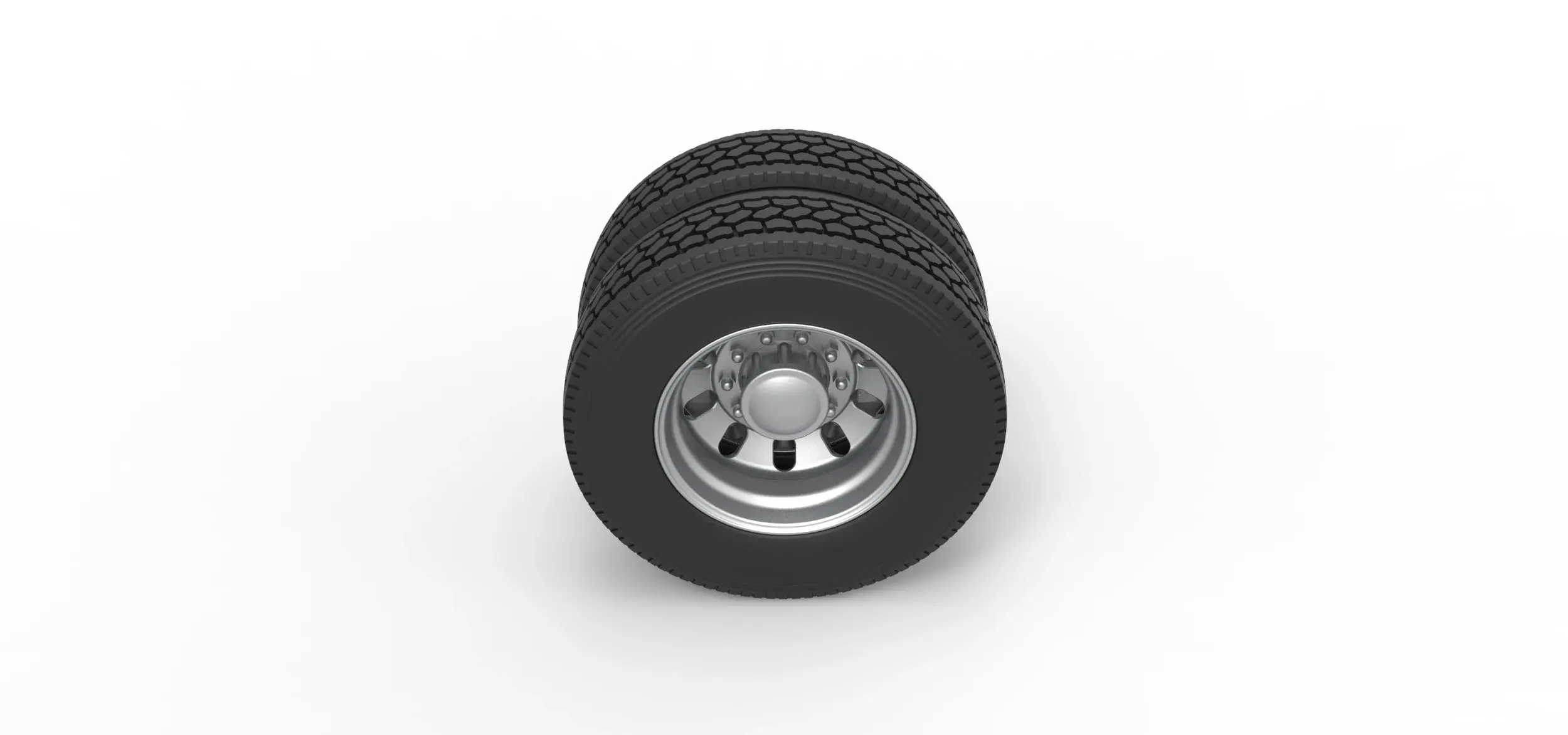 Vehicles & Machinery STL Download - Rear custom wheel of semi truck V21 ...