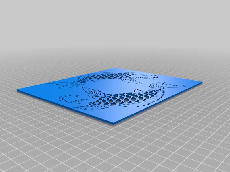 Free Digital Art STL Download - Koi Fish stencilby SMT_M 🦊