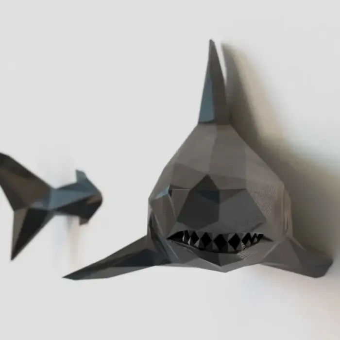 3D Printer Files | 3MF File | Shark wall art | Creality Cloud