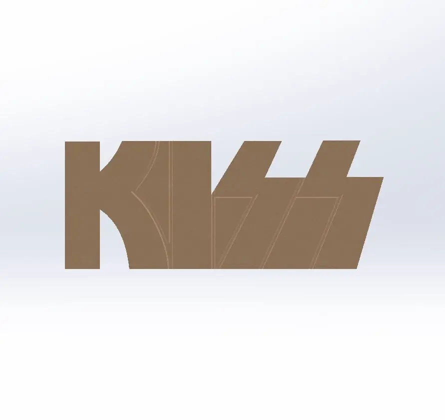 Badges & Coins STL Download - KISS SYMBOL COOKIE CUTTERby Edna Lab