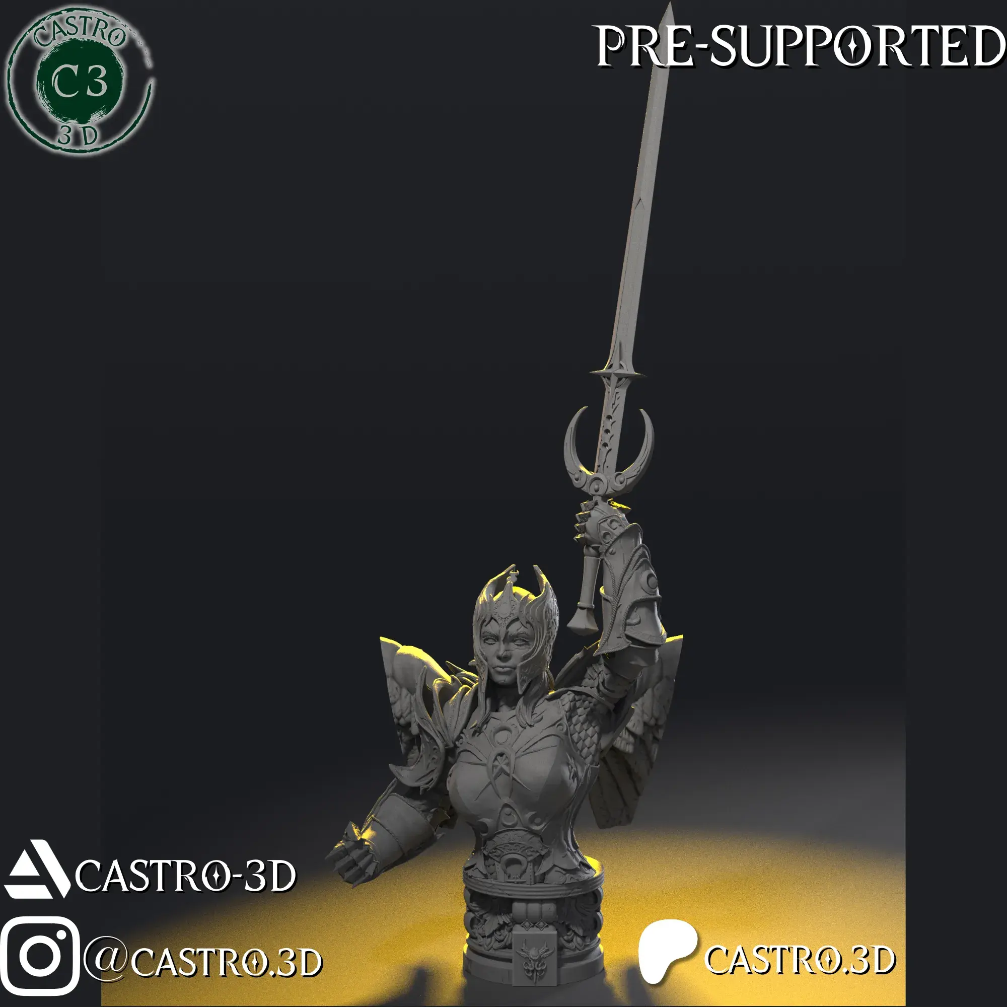 Board Games & Card Games STL Download - Dame Aylin - BG3 Bust ...