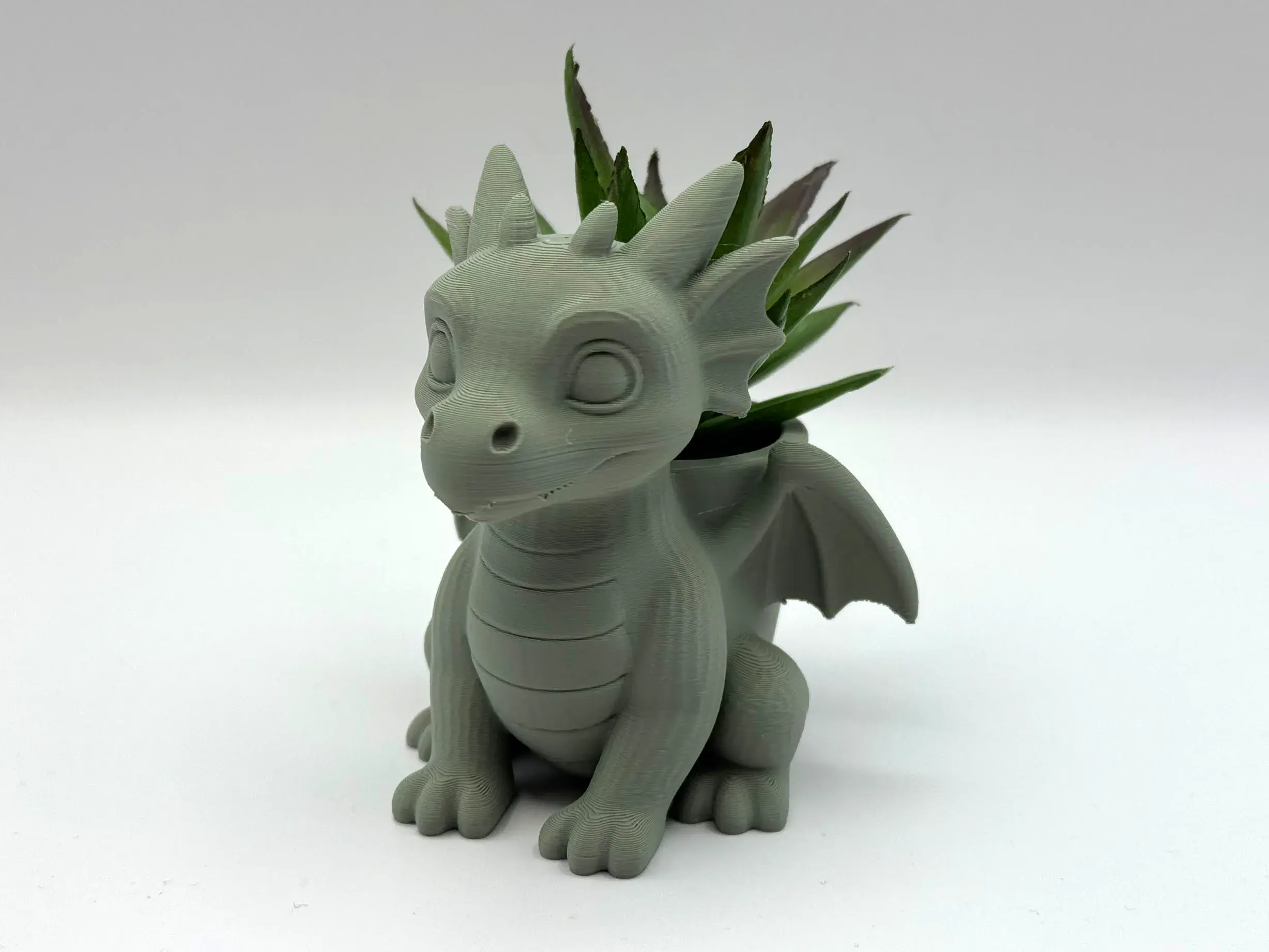 3D Printer Files | 3MF File | Adorable Dragon Planter Pot | Creality Cloud