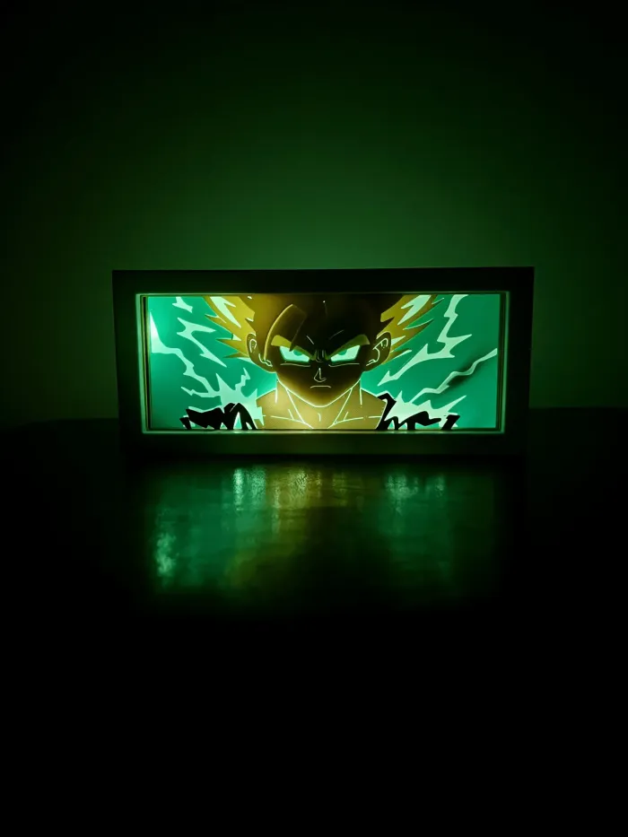 Lighting & Lamps STL Download - Gohan SSJ2 LED Lightbox - Printing ...