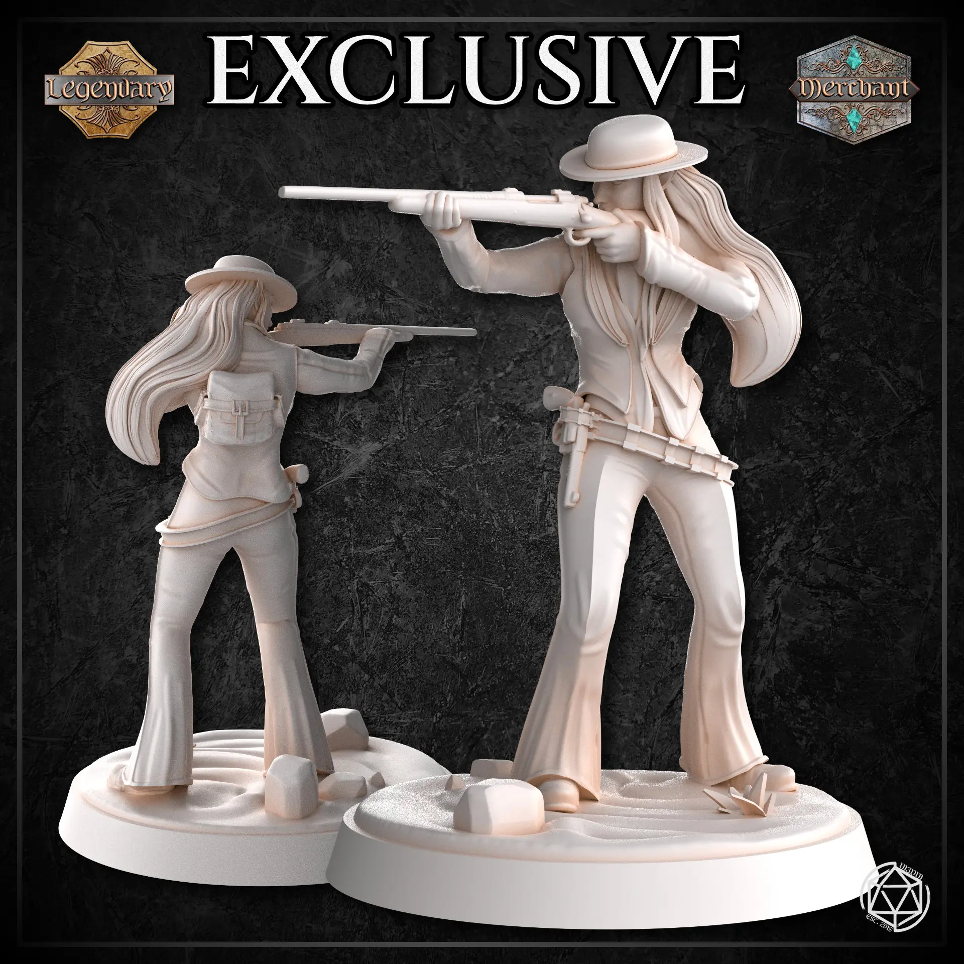 Characters & Creatures STL Download - Western Elf Gunslinger (Action ...