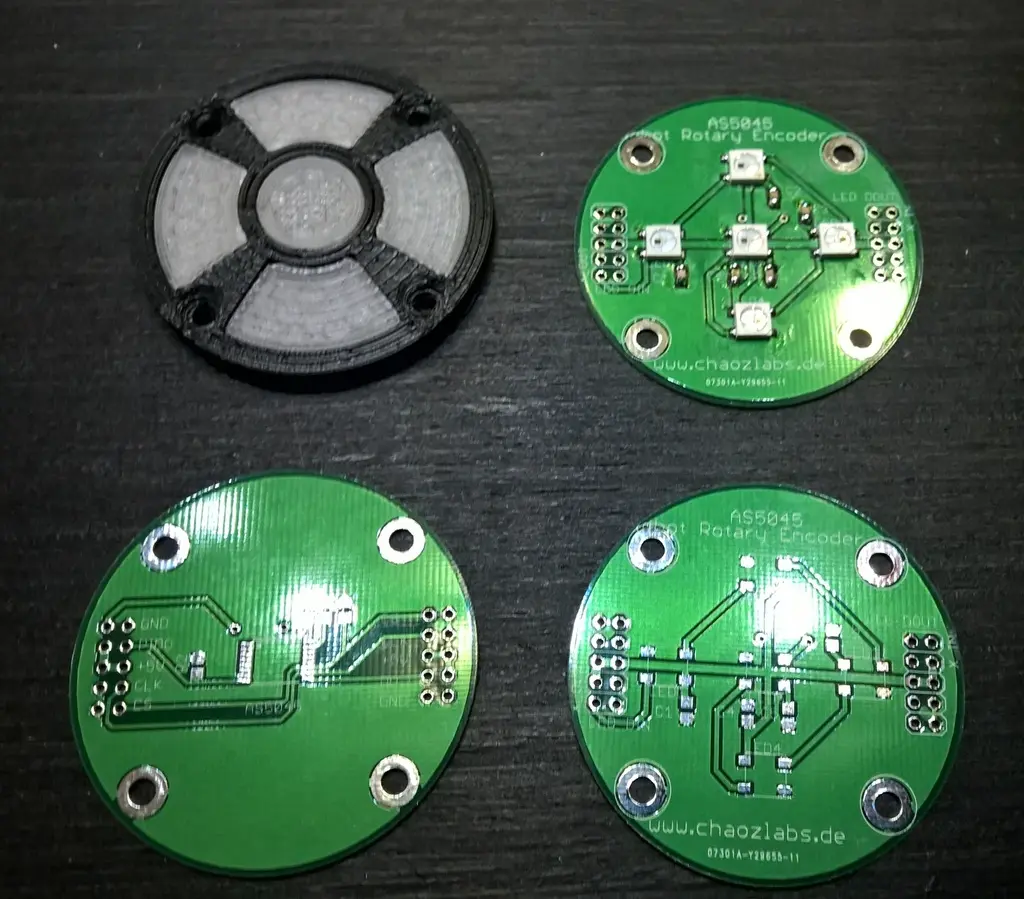 AS5045B Magnetic Position Sensor with WS2812B LEDs | 3D models download ...