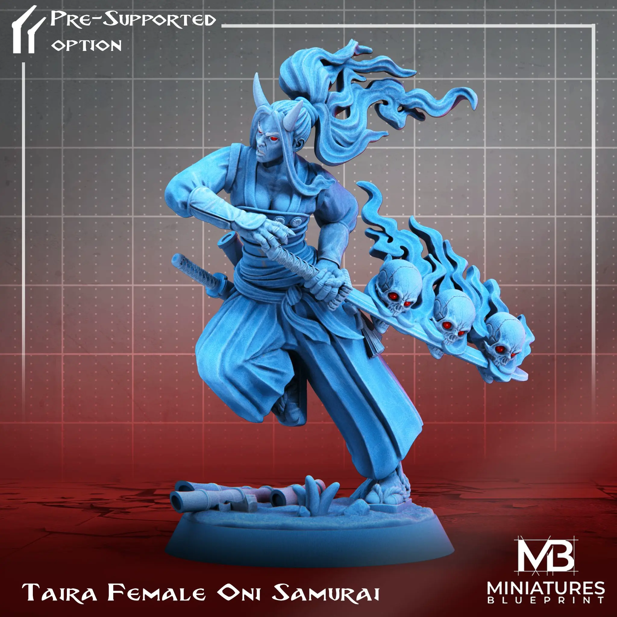Characters & Creatures STL Download - Taira Female Oni Samuraiby ...