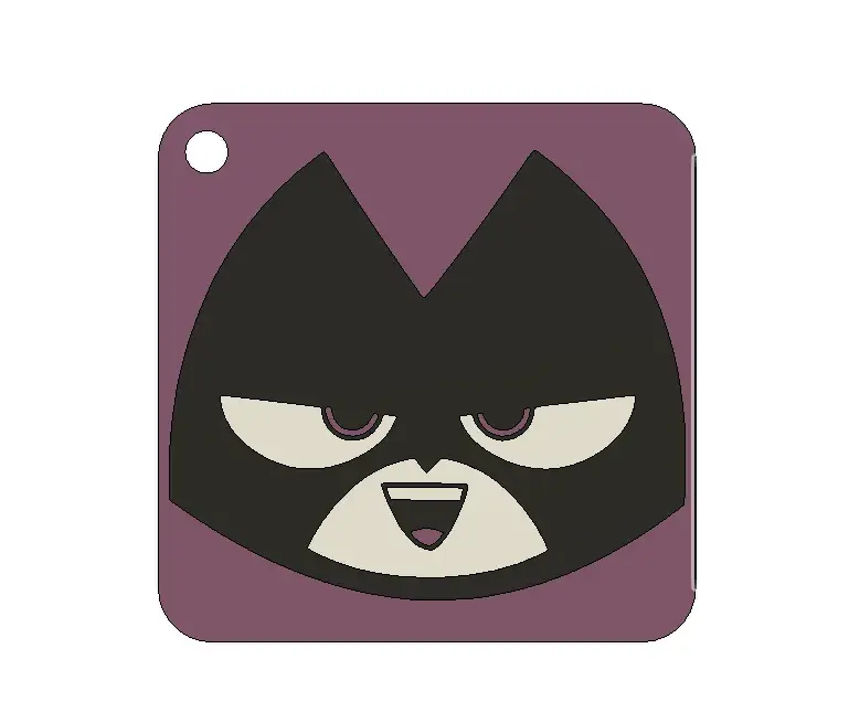 3D Printer Files | 3MF File | Raven Teen Titans Keychain | Creality Cloud