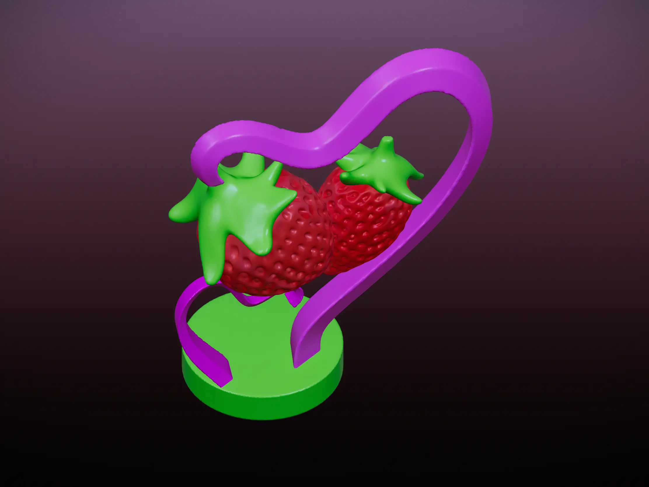 Other STL Download - Love Fruits strawberries heart ️ standby Mathew prints