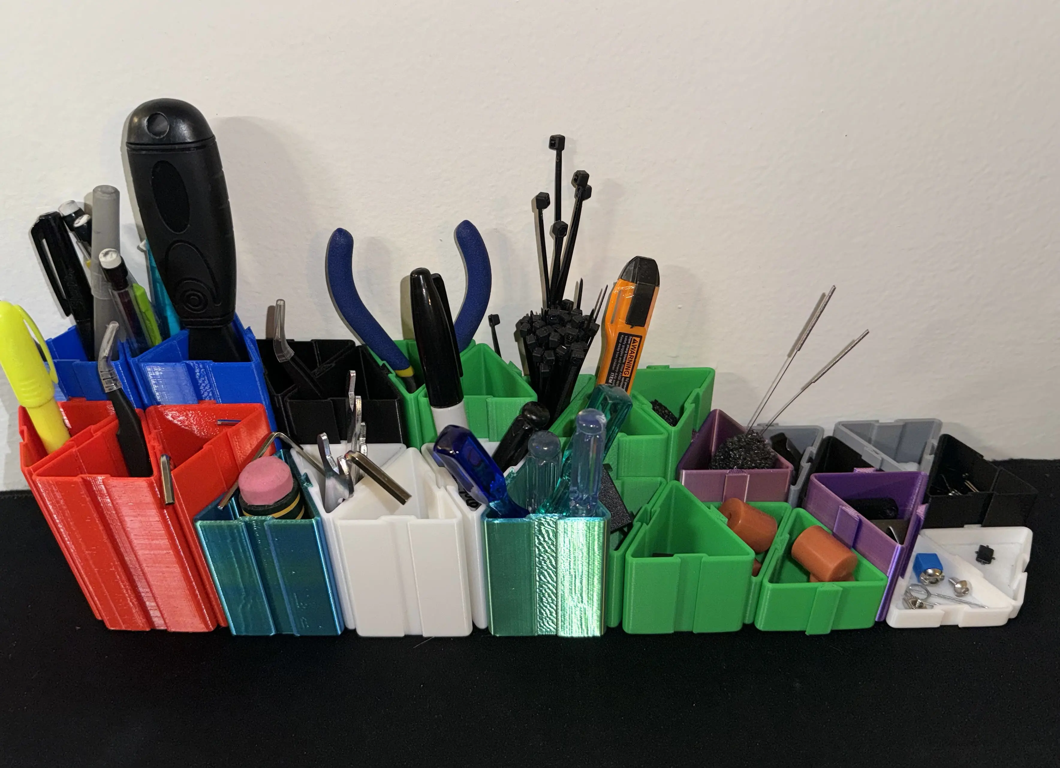 3D Printer Files | 3MF File | Desktop Organizer System - Sliding Pen ...