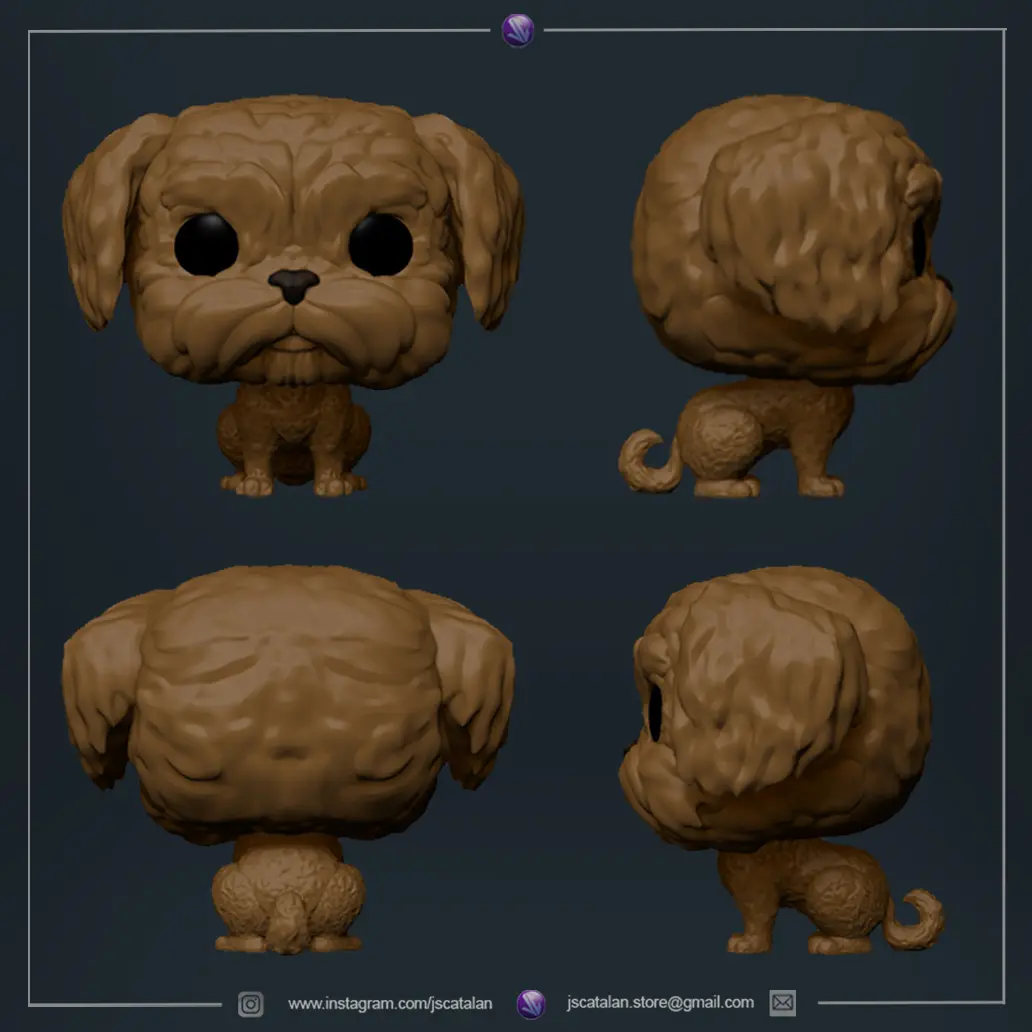 Other STL Download - Funko Dog V5 - Poodleby Jscatalan