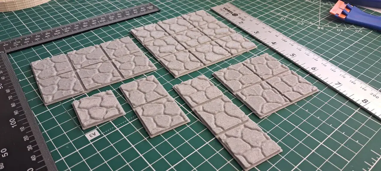 Props & Terrain STL Download - Lava FUN tiles terrain set - 1¼ inch ...