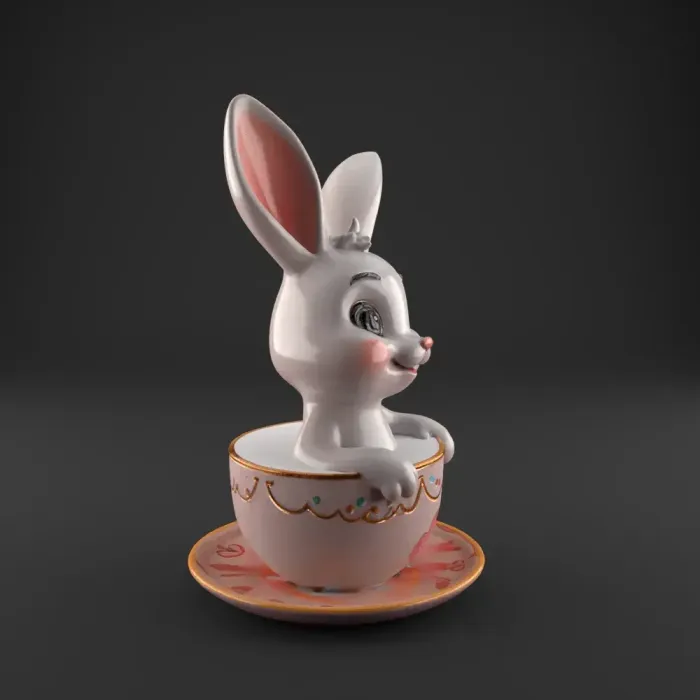 Other STL Download - Cute Bunny in Teacup – 3D STL Model for ...