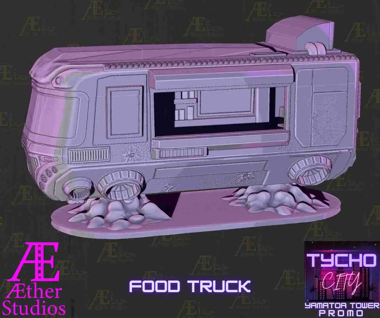 Other STL Download - AETYCH04 - Tycho City Food Truckby Aether Studios