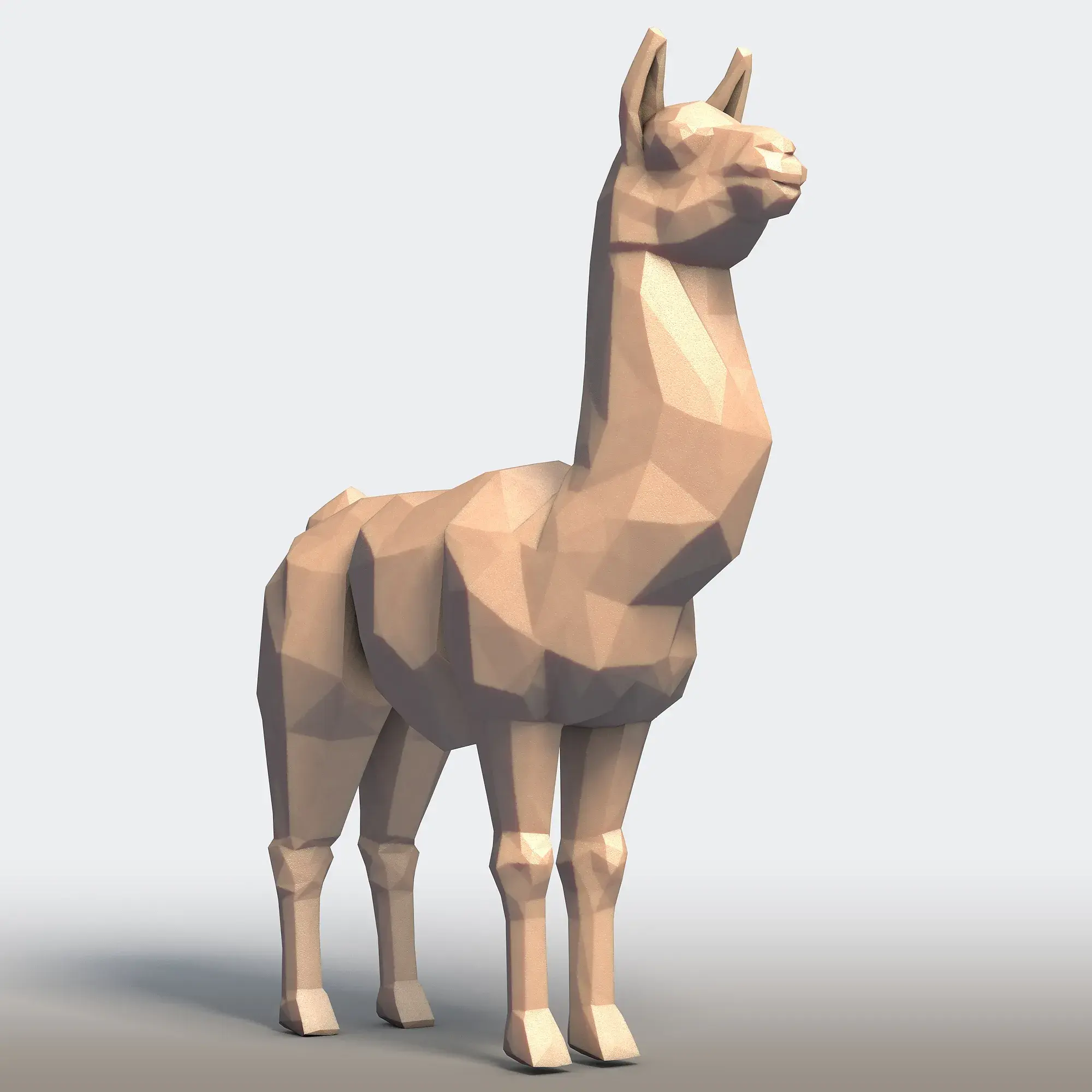 Sculptures & Artworks STL Download - Llama Low Polyby 1xMerch