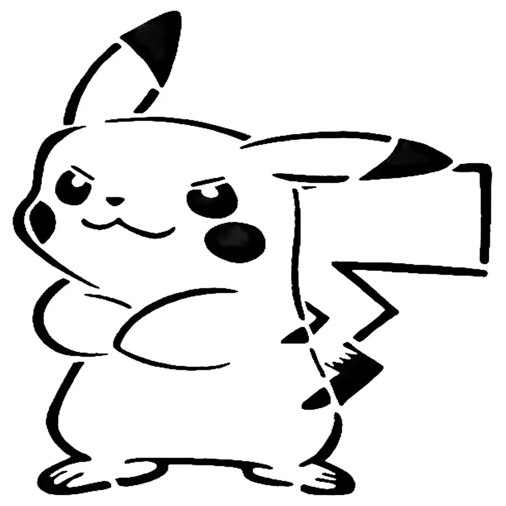 Free Other STL Download - Pikachu stencil 3by SMT_M 🦊