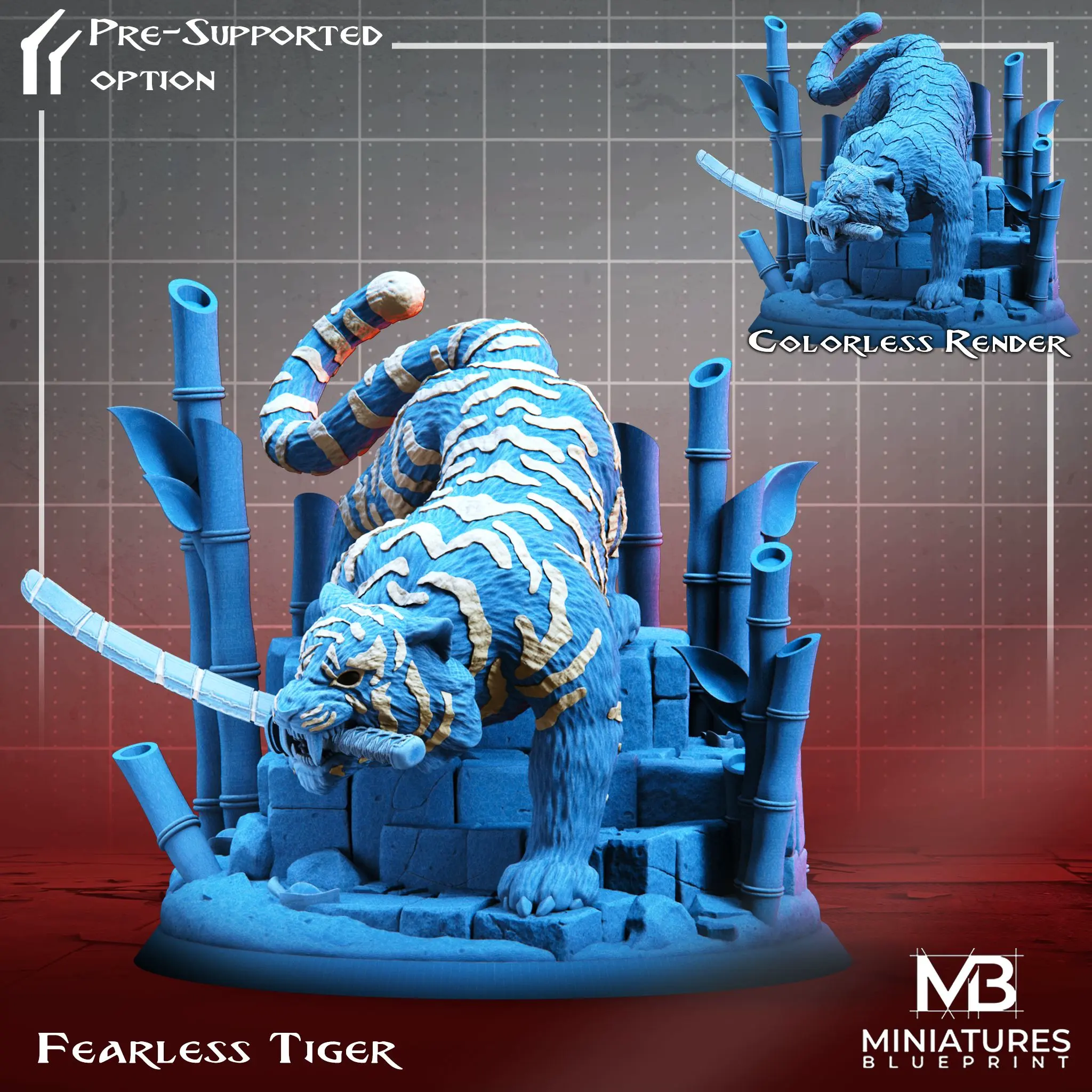 Characters & Creatures STL Download - Fearless Tiger - Epic printable ...