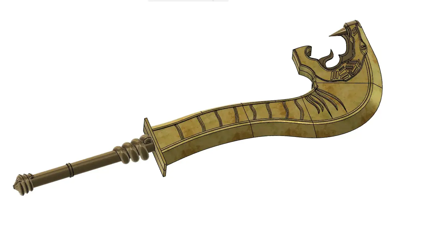 Free Cosplay STL Download - Serpent-God's Curved Sword Elden Ringby ...