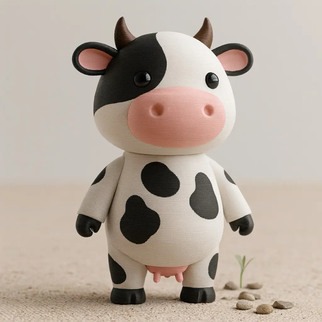 3D Printer Files | 3MF File | Cute Cow Toy | Creality Cloud