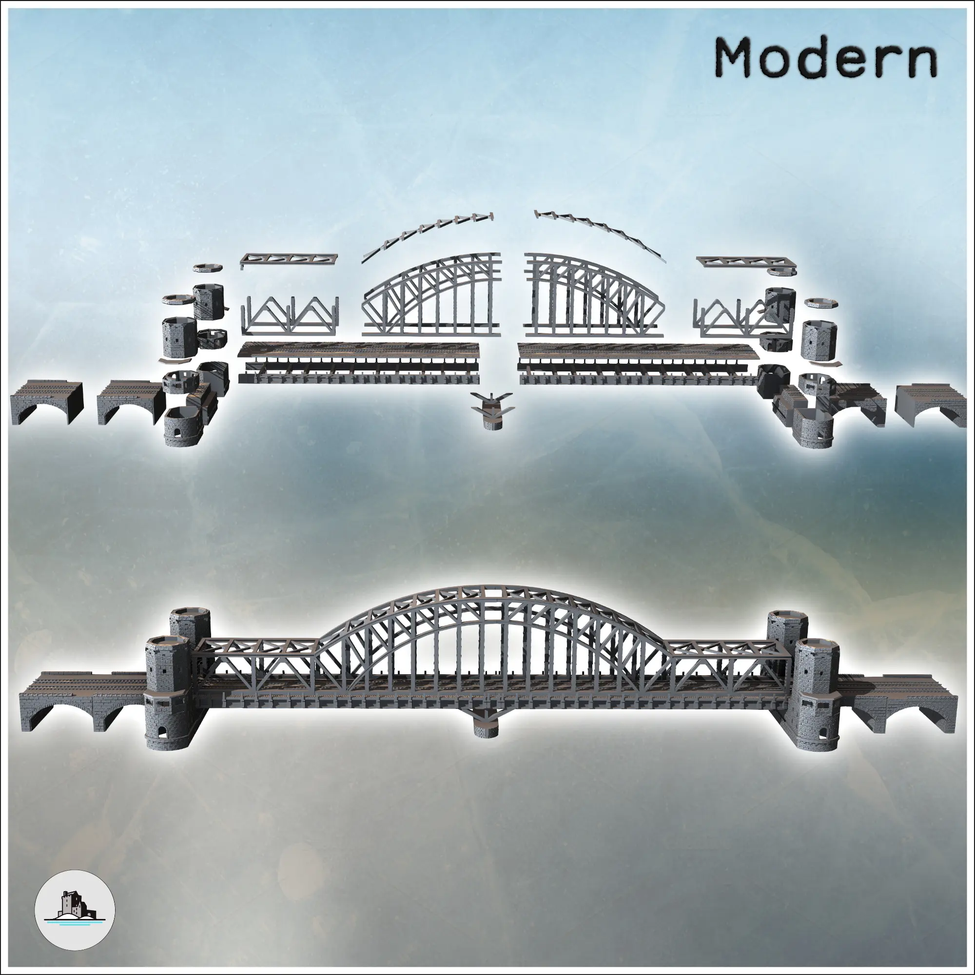 Props & Terrain STL Download - Remagen or Ludendorff Bridge (Rhine ...